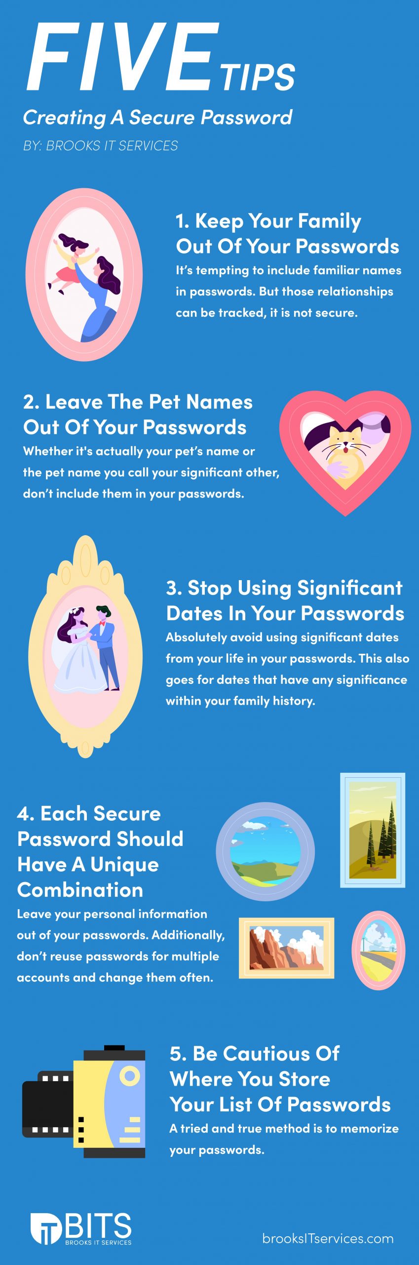 5 Five Tips For Creating A Secure Passwords [Infographic] - Brooks IT ...